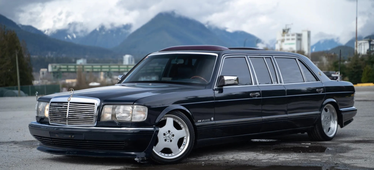 1989er Mercedes-Benz 560 SEL AMG Stretch-Limousine: Die noble Chauffeur ...