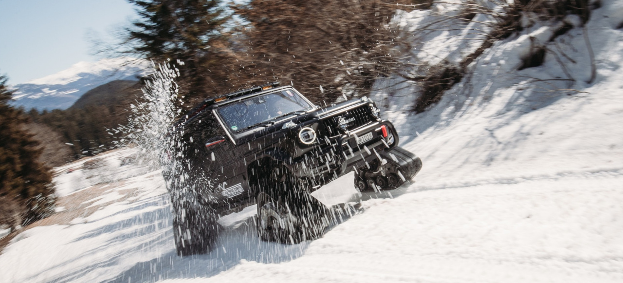 G-Klasse Umbau: Is cool man: Mercedes G500 auf Mattracks Raupen ...