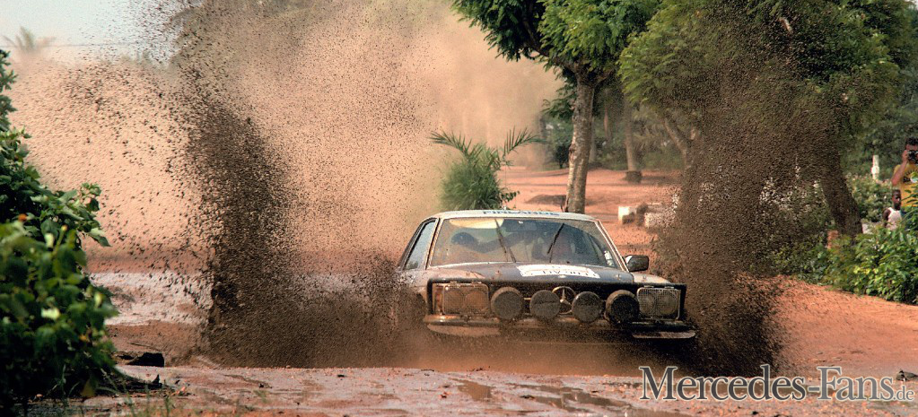 Mercedes-Benz in der Rallye WM: Wilde W123 / R107 mit Kriegsbemalung ...