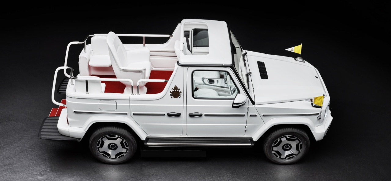 Erstes elektrisches „Papamobil“ von Mercedes-Benz: Heilig's Elektro ...