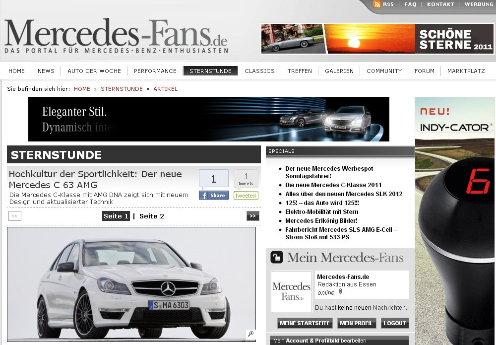 Mercedes-Fans.de wird heute 2! : Online-Magazin Mercedes-Fans.de vor ...