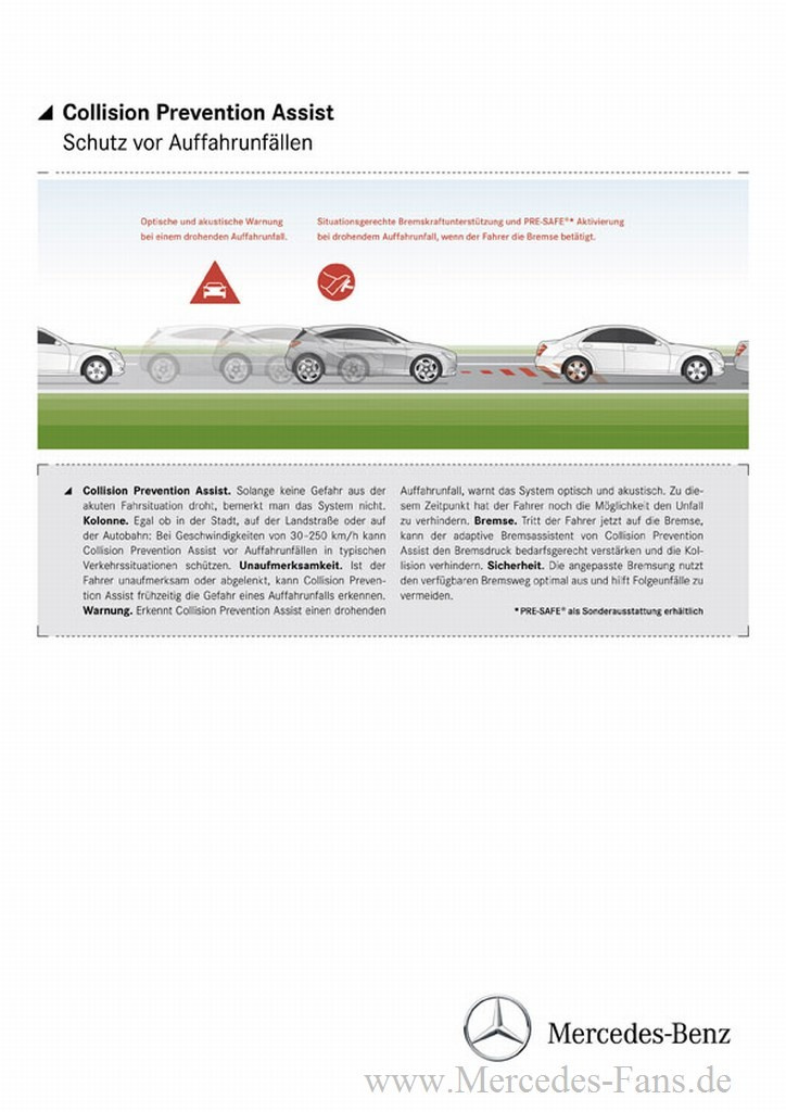 MB Assistent: COLLISION PREVENTION : Die neue Mercedes B-Klasse bietet ...
