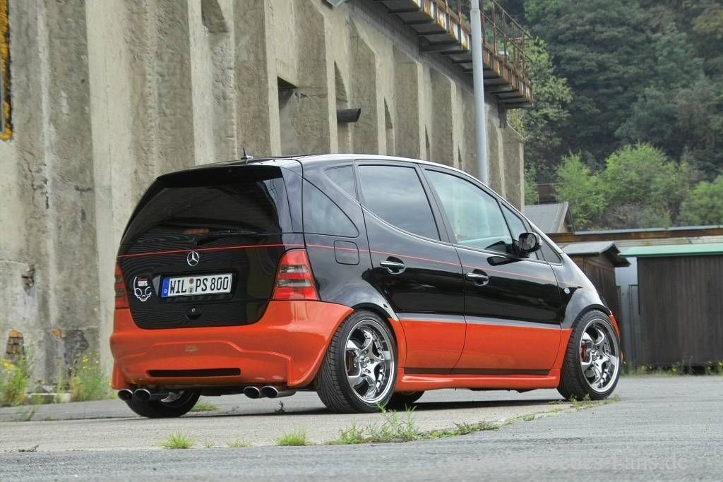 Ein Mercedes A210 (W168) treibt s bunt: Form und Farbe für eine 2003er ...